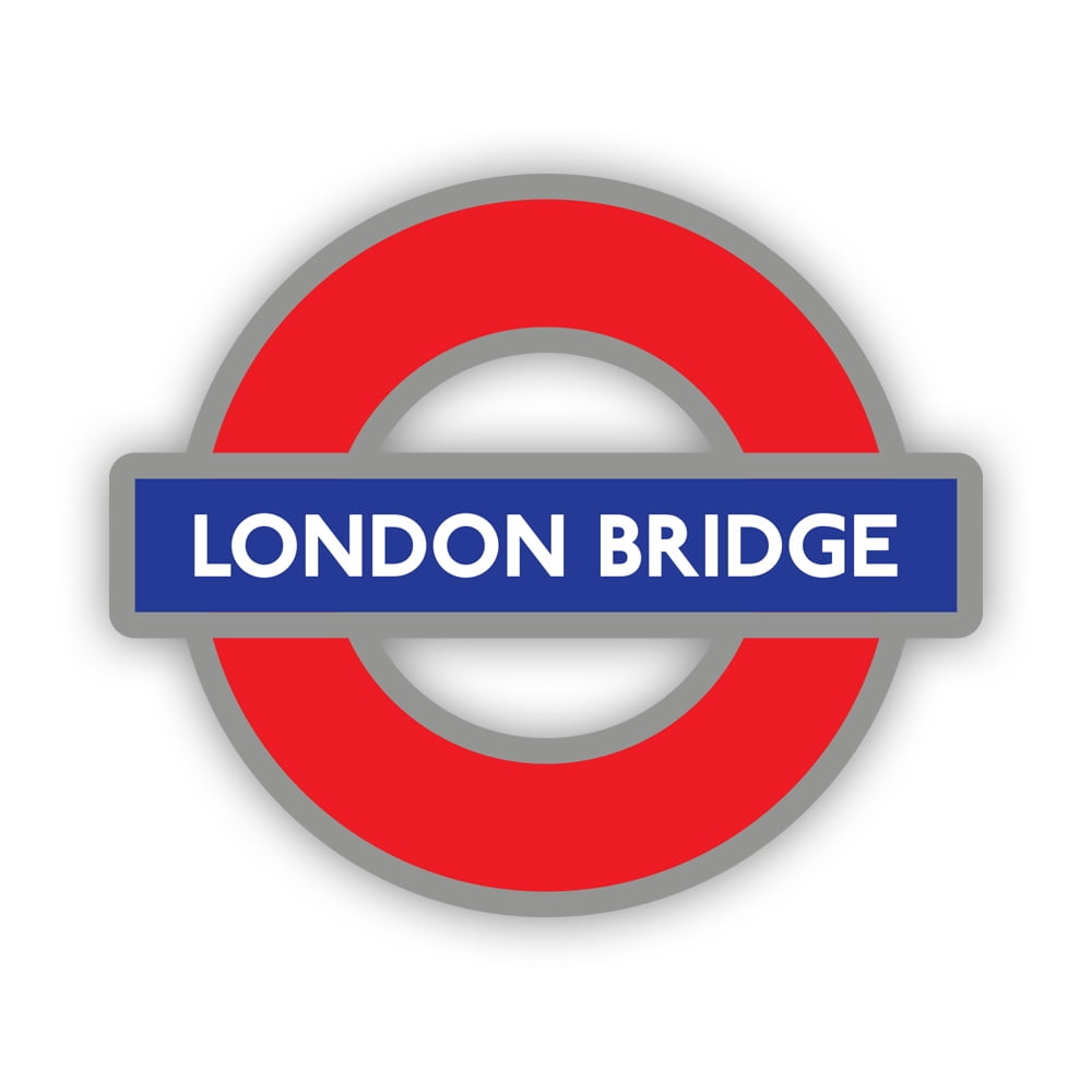 London Bridge Tube Sign Roundel Sticker Decal - Self Adhesive Vinyl ...