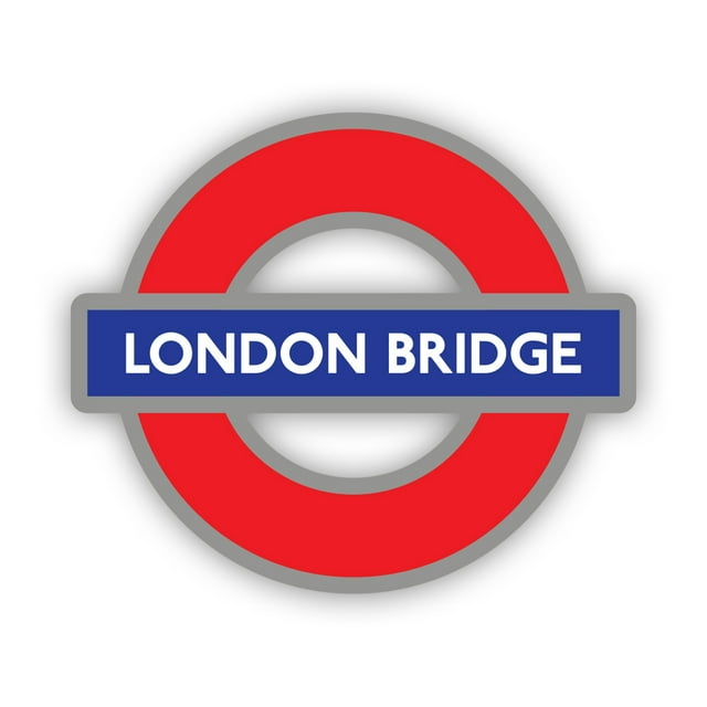 London Bridge Tube Sign Roundel Sticker Decal - Self Adhesive Vinyl ...