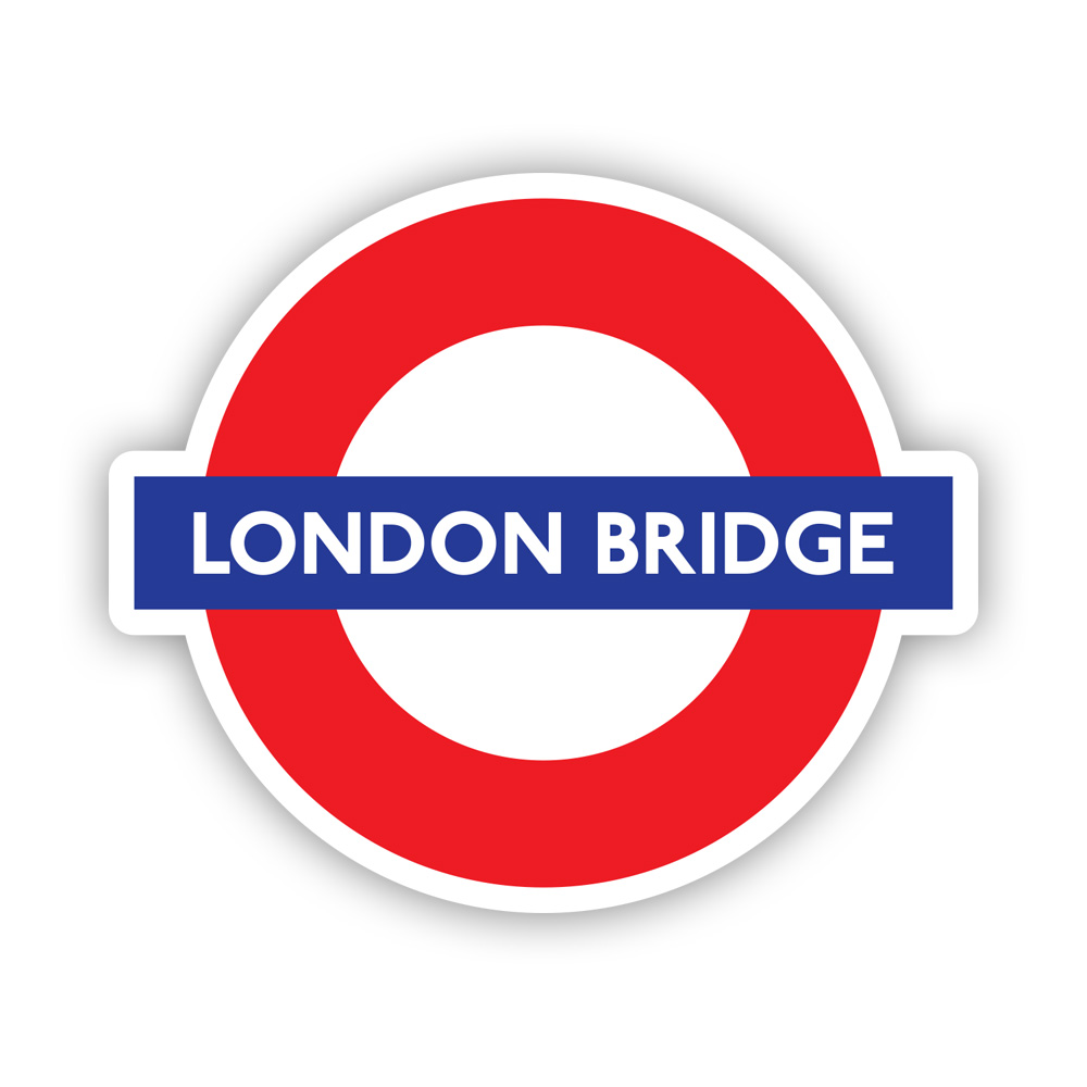 London Bridge Tube Sign Roundel Sticker Decal - Self Adhesive Vinyl ...