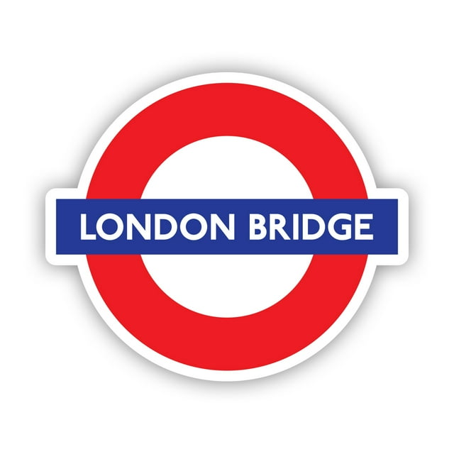 London Bridge Tube Sign Roundel Sticker Decal - Self Adhesive Vinyl ...