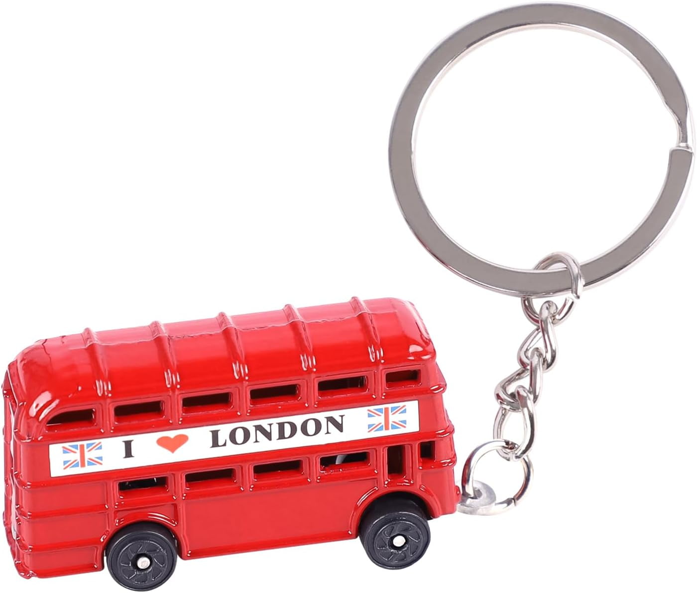 London Bus Keychain - 3D Double-Decker Bus Car Key Chains,British ...