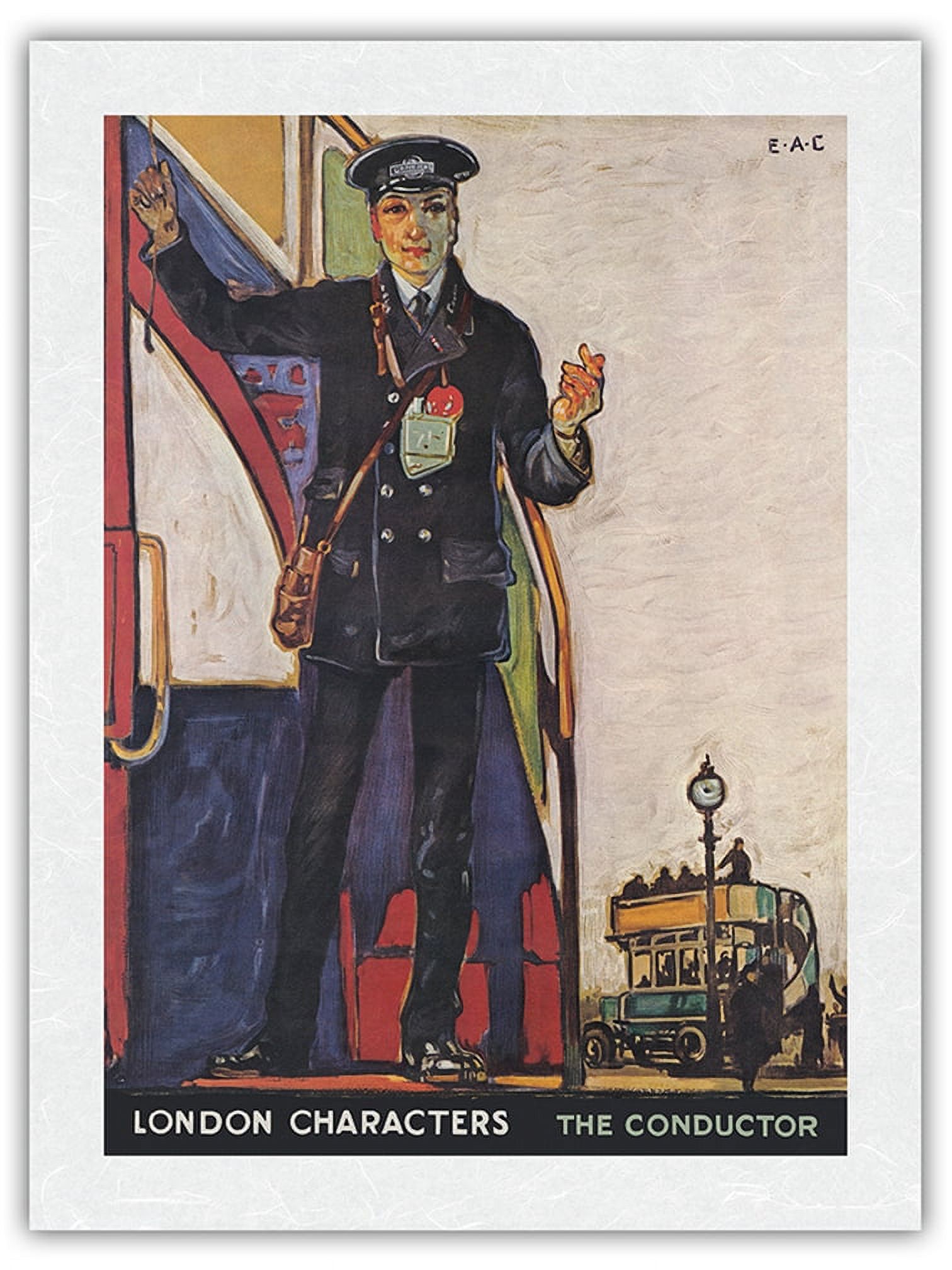 London Characters - The Conductor - Vintage Travel Poster by Elijah ...