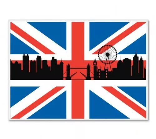 London City On British Flag Car Sticker Phone Decal Water Bottle ...
