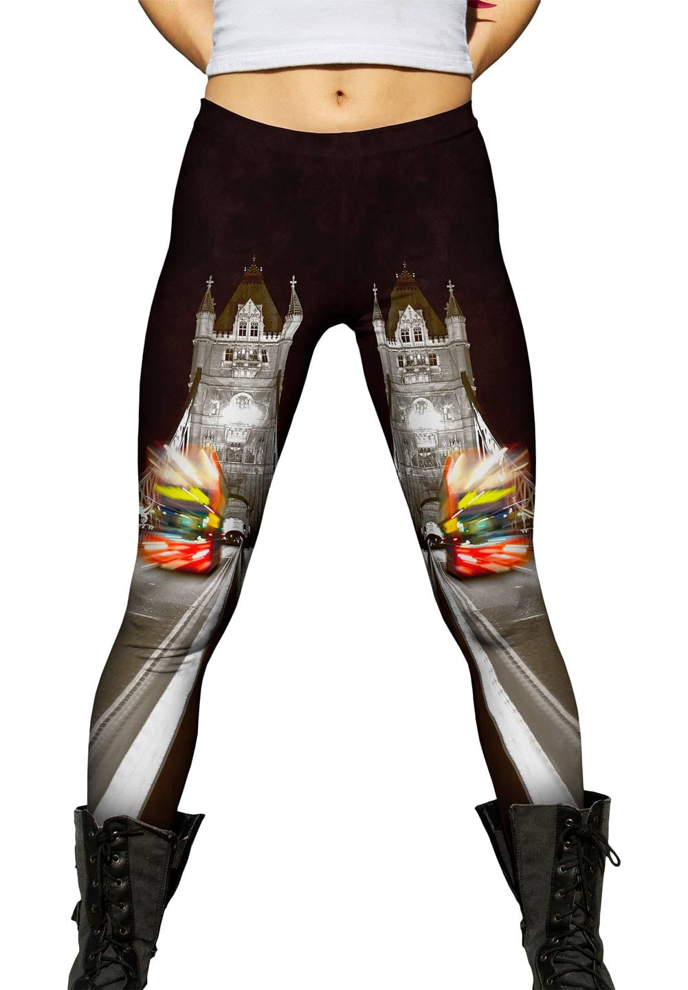 London Cliche Tower Bridge And Bus Leggings - Walmart.com