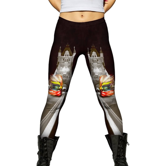 London Cliche Tower Bridge And Bus Leggings - Walmart.com