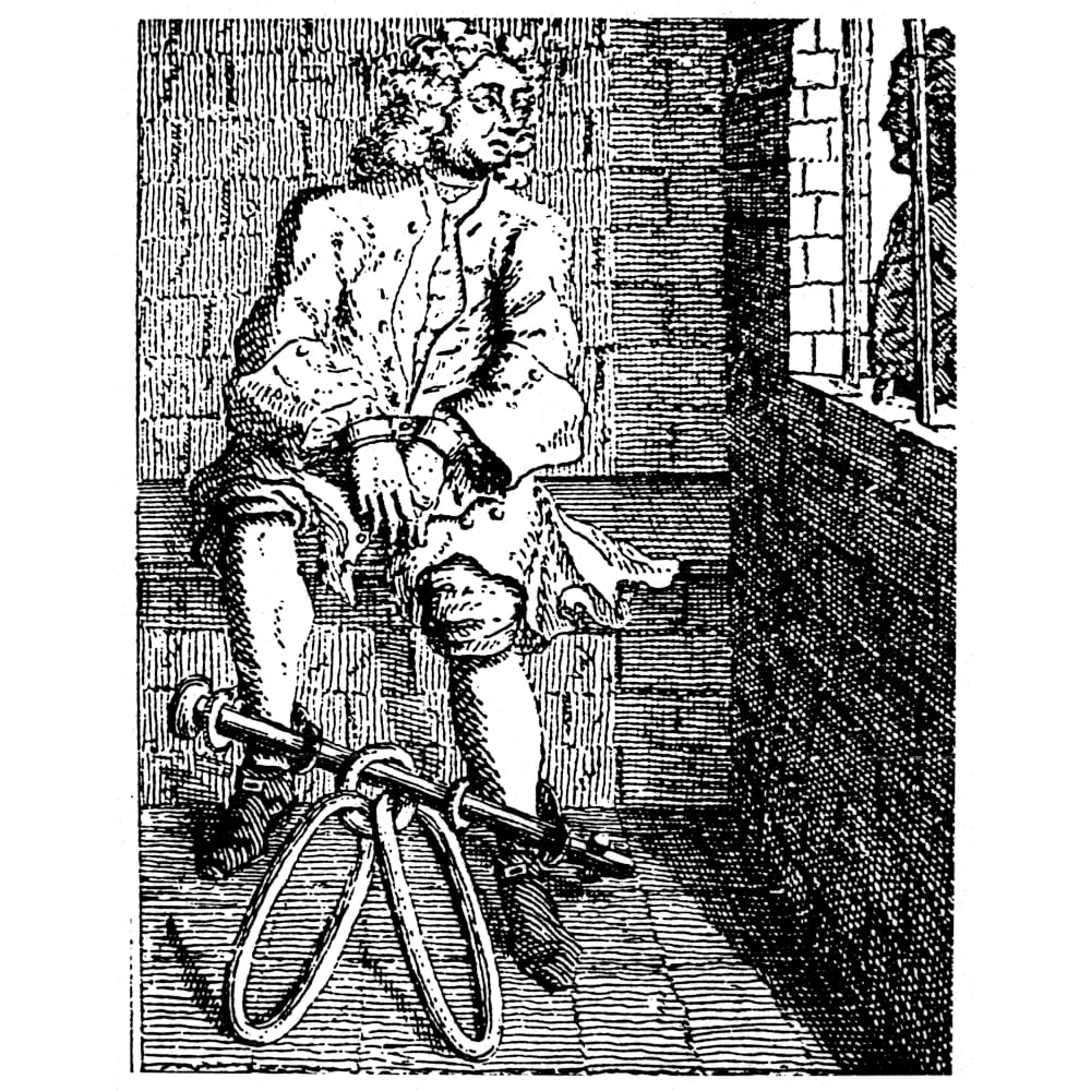 London Debtor'S Prison. Na Debtor In Fetters At The Marshalsea Prison ...