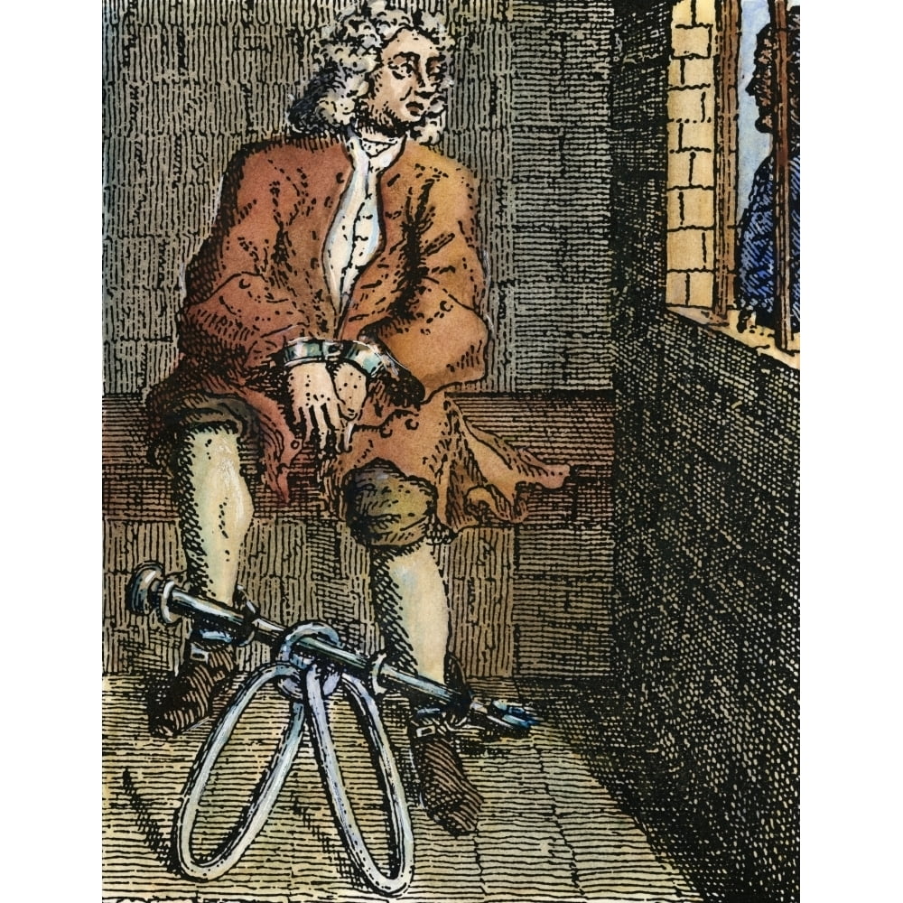 London Debtor'S Prison. Na Debtor In Fetters At The Marshalsea Prison ...