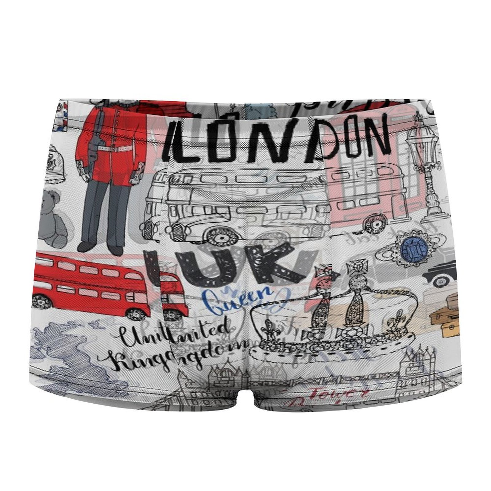 London Double Decker Bus Men's Mesh Boxer Briefs Cooling Breathable ...