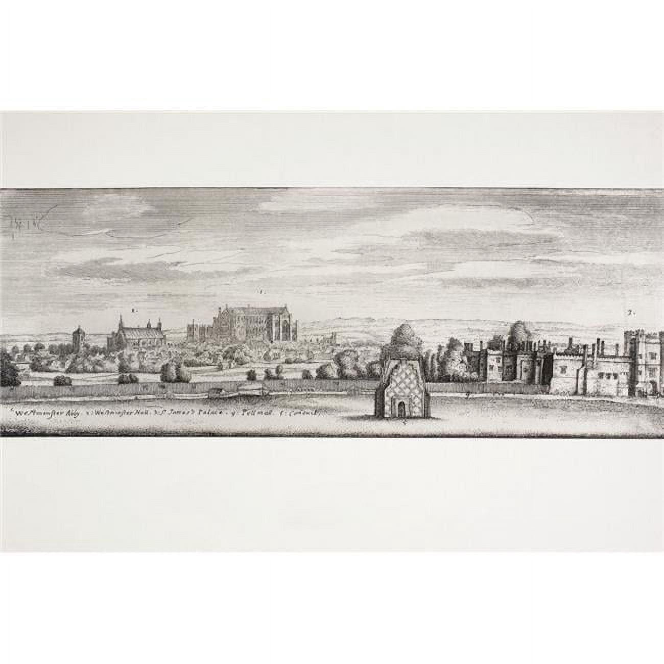 London, England. St Jamess Palace, Westminster Hall & Pall Mall In 1660 ...