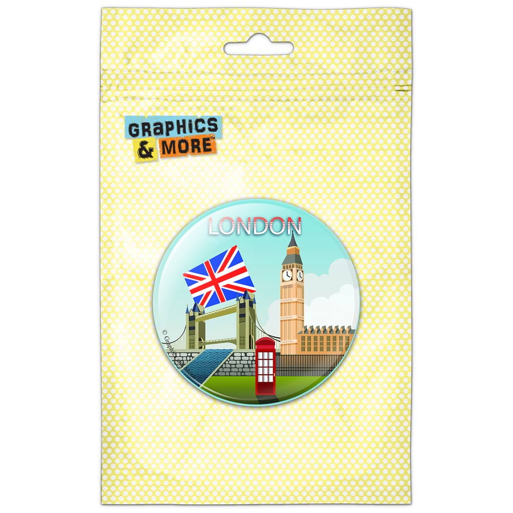 London England UK Big Ben Bridge Pinback Button Pin Badge - Walmart.com