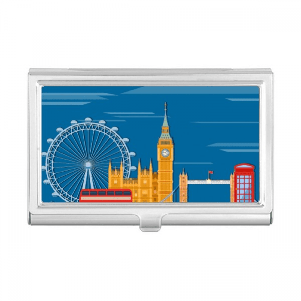London Eye Double-Decker Buses Graffiti Business Card Holder Case ...