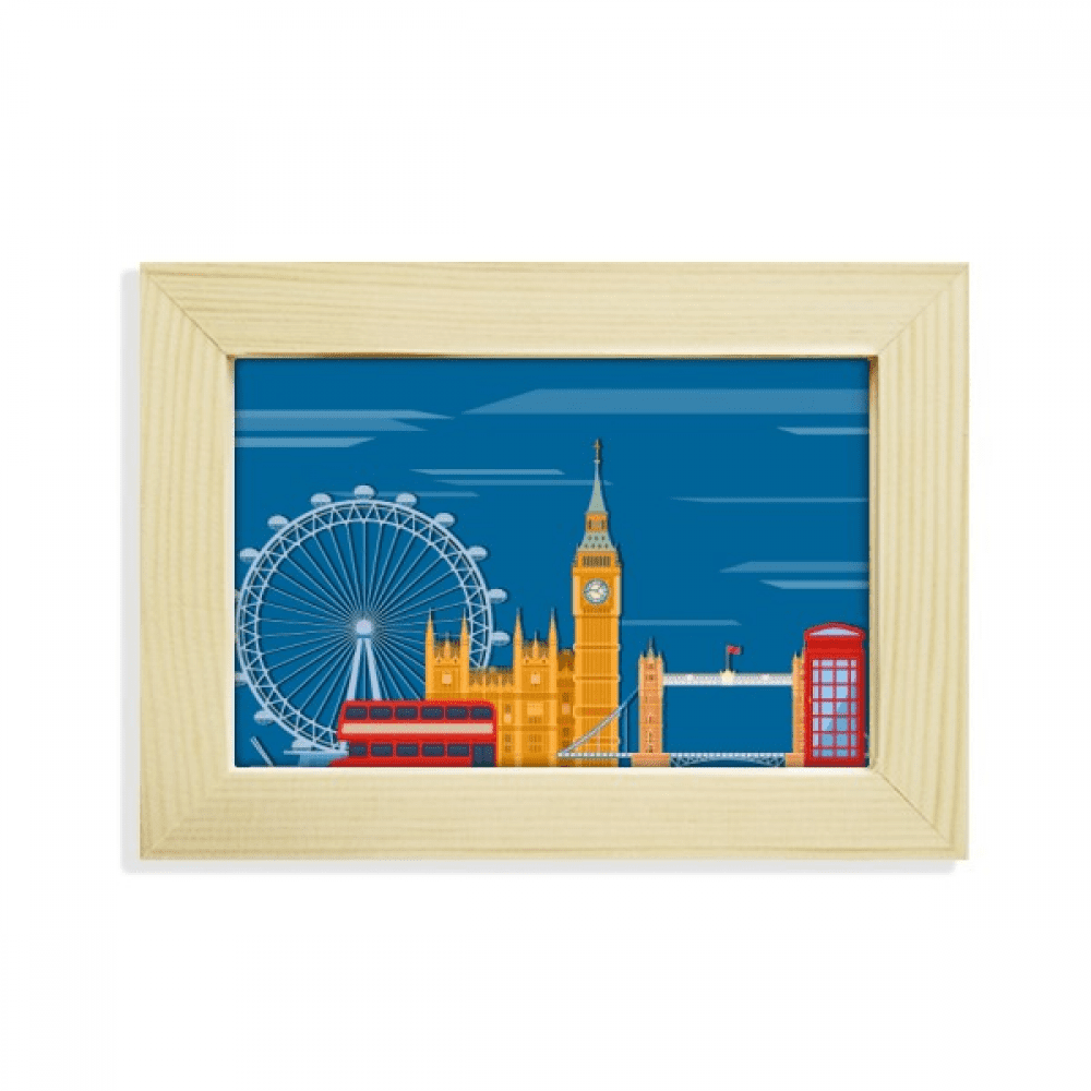 London Eye Double-Decker Buses Graffiti Desktop Decorate Photo Frame ...