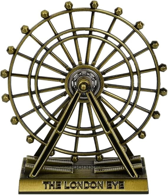 London Eye Rotatable Ferris Wheel Souvenirs Metal Miniature Statue ...