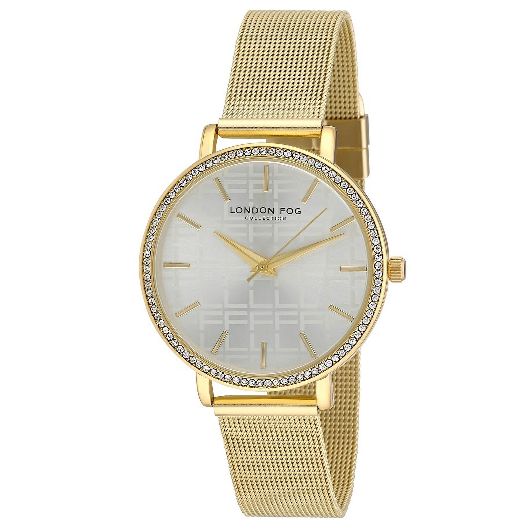 London Fog Buckingham Gold Mesh Bracelet Watch - Walmart.com