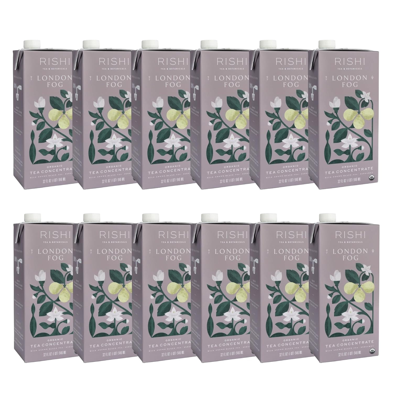 London Fog Latte, Organic Black Concentrate with Bergamot, Easy-to ...