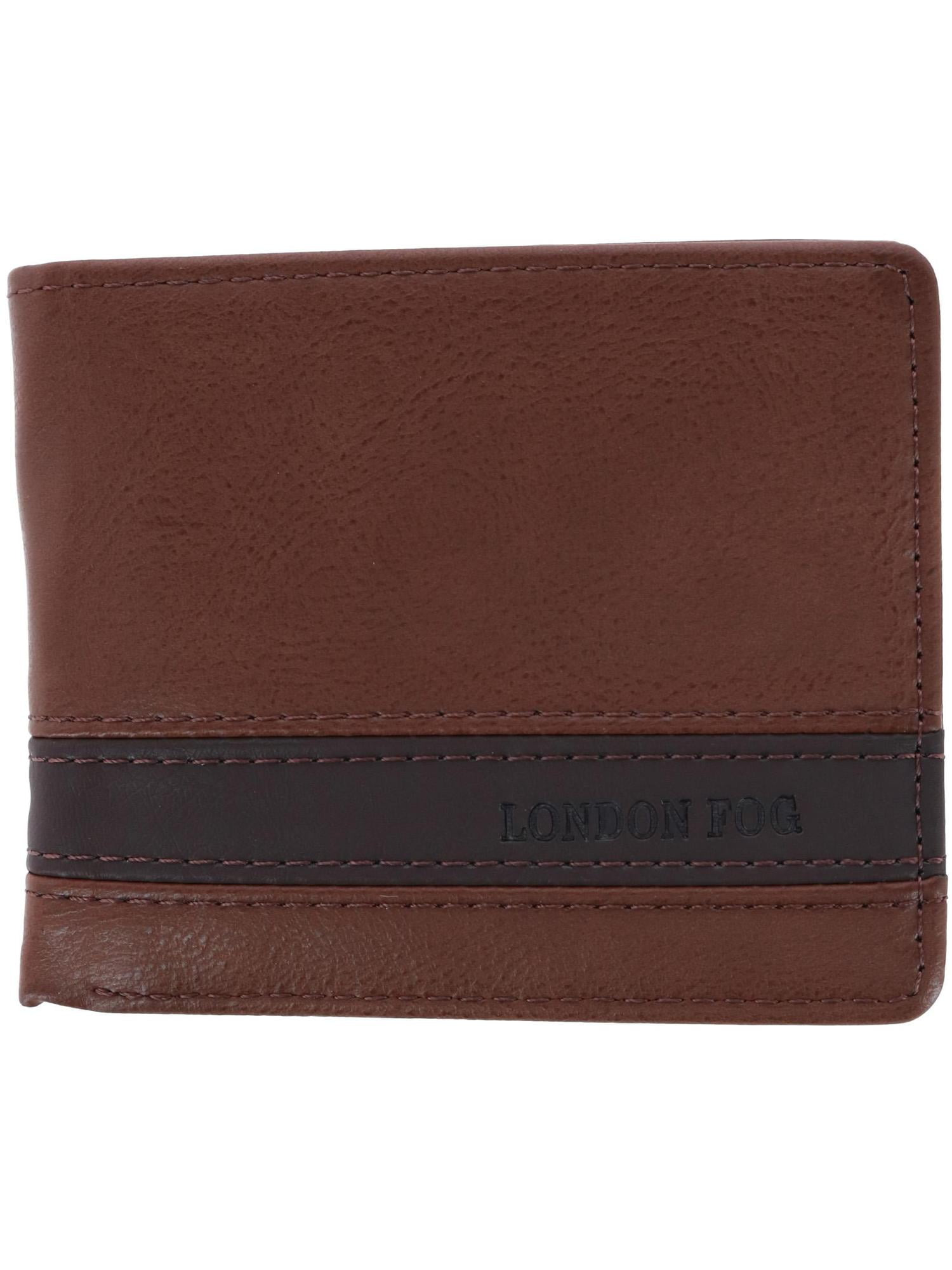 London Fog Leather Bifold Passcase Wallet (Men) - Walmart.com
