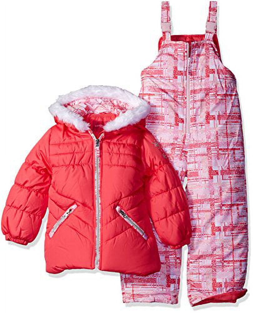 London Fog Little Girls' Toddler 2 Piece Heavyweight Snowsuit with ...