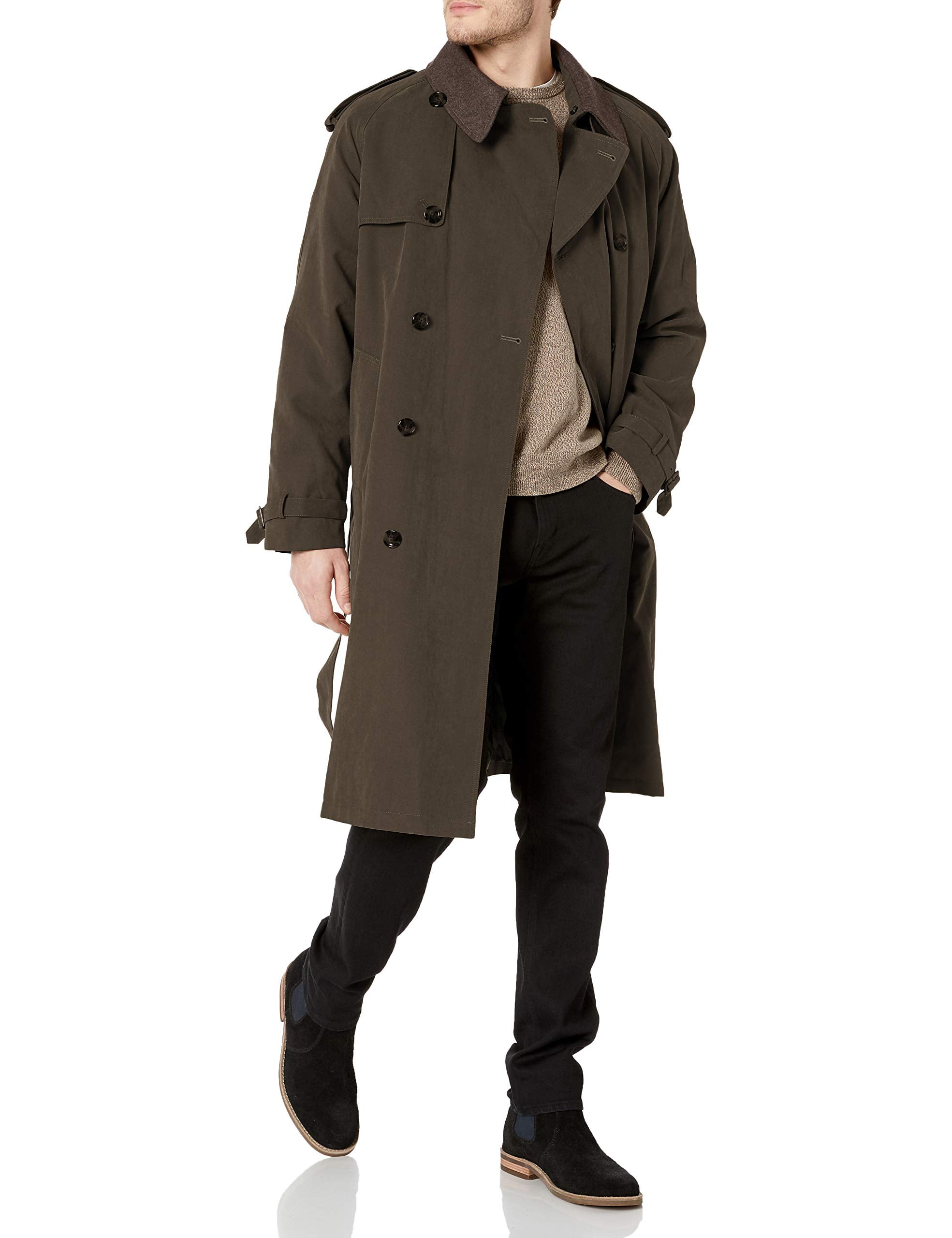 London Fog Mens Coats Long Double-Breasted Trench - Walmart.com
