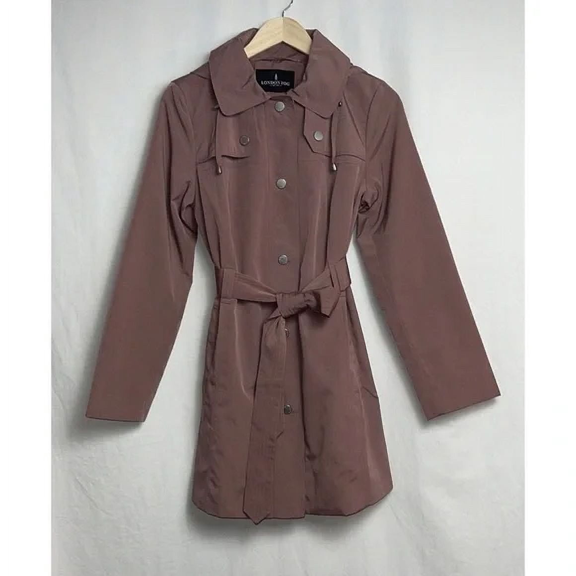 London Fog Woman Hooded Jacket- All Weathered Coat XL (ADOBE)Tan ...