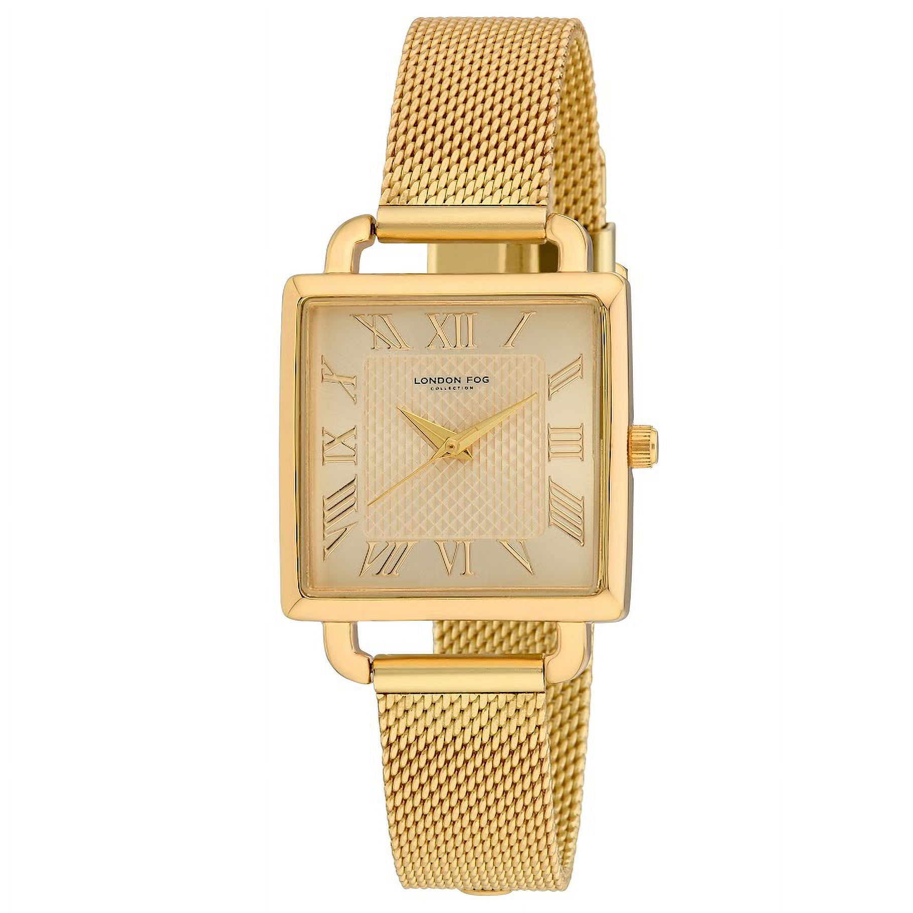 London Fog Women's 28mm Bristol Gold Mesh Strap Watch - Walmart.com