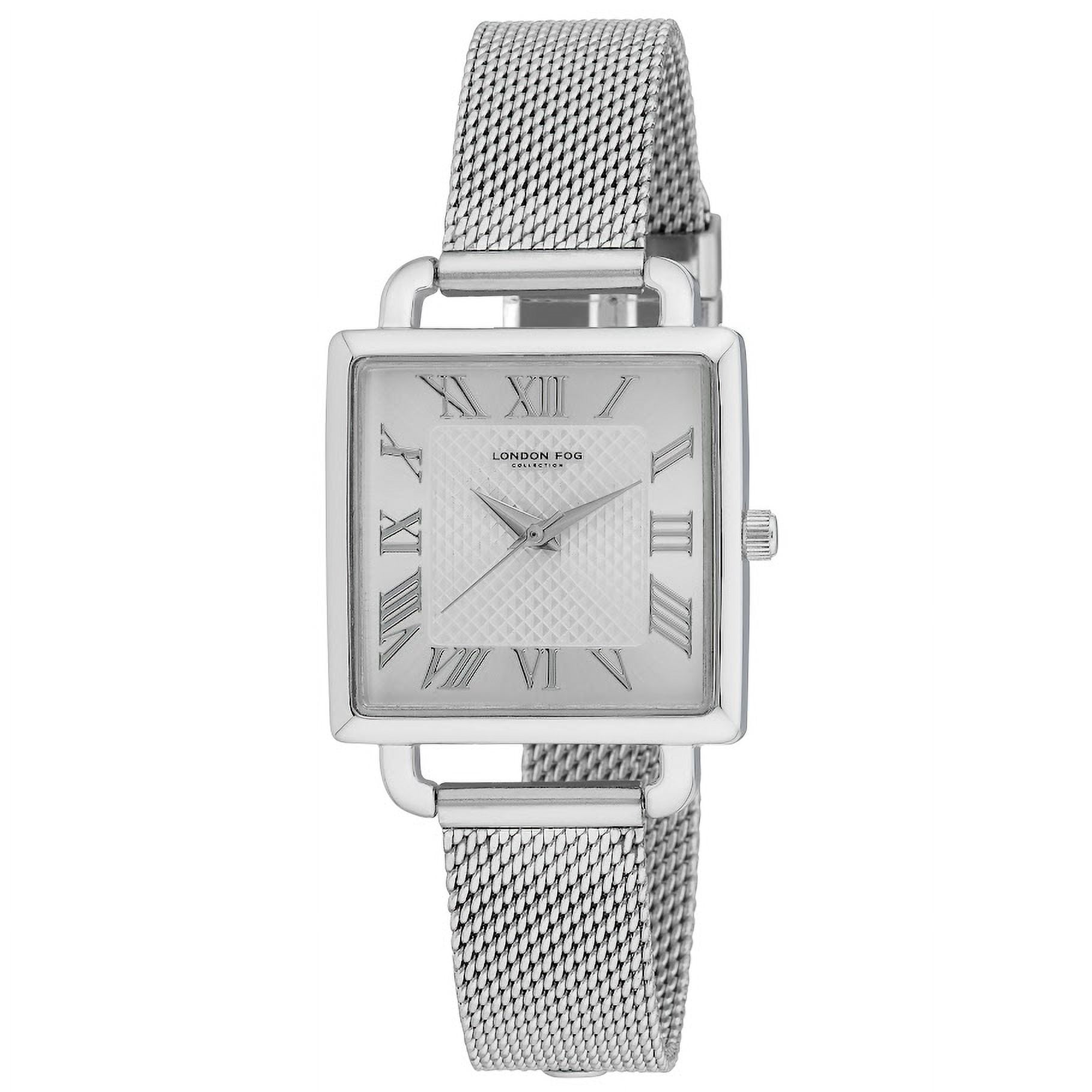 London Fog Women's 28mm Bristol Silver Mesh Strap Watch - Walmart.com