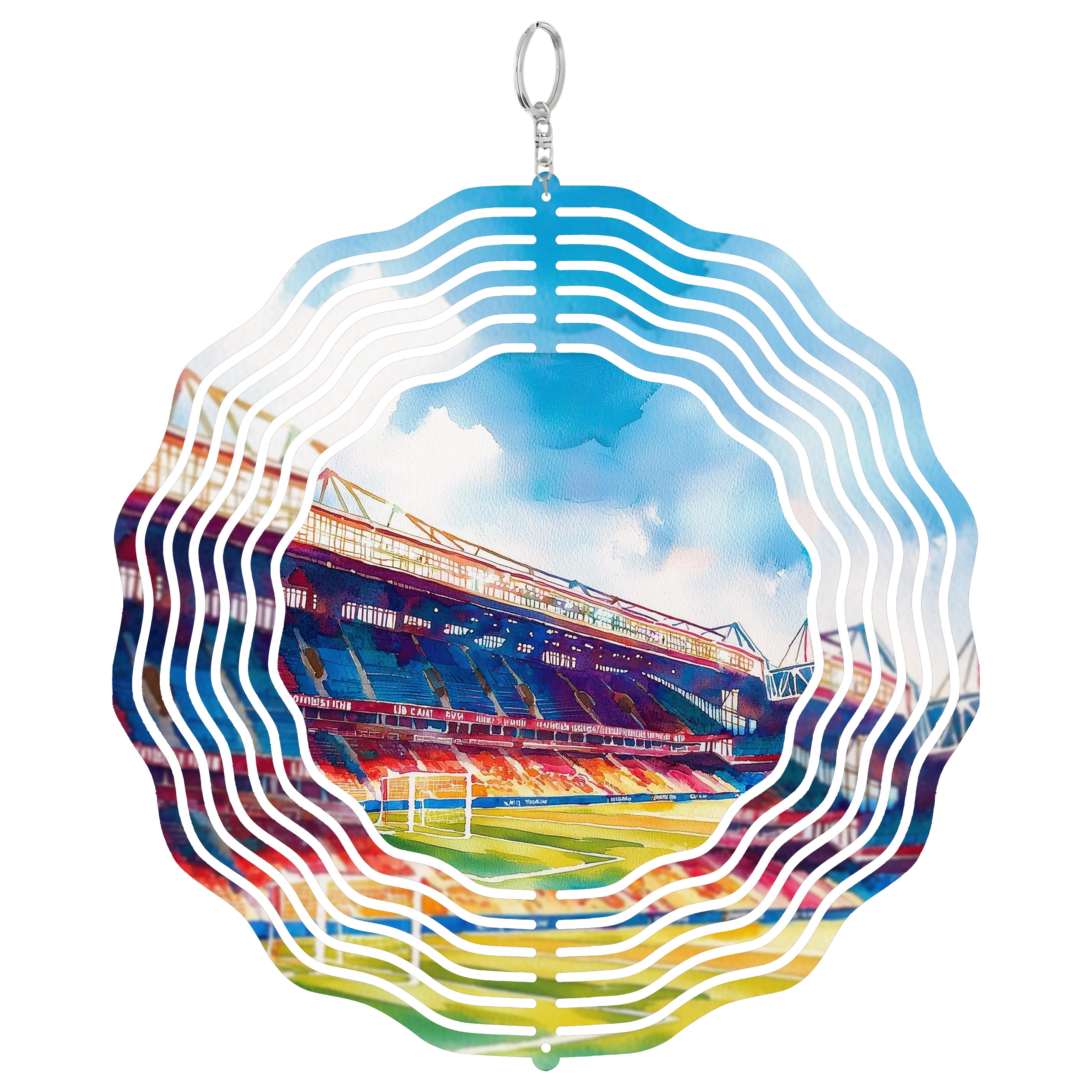London Football Stadium Design 3D Wind Spinner Stainless Steel Hanging ...