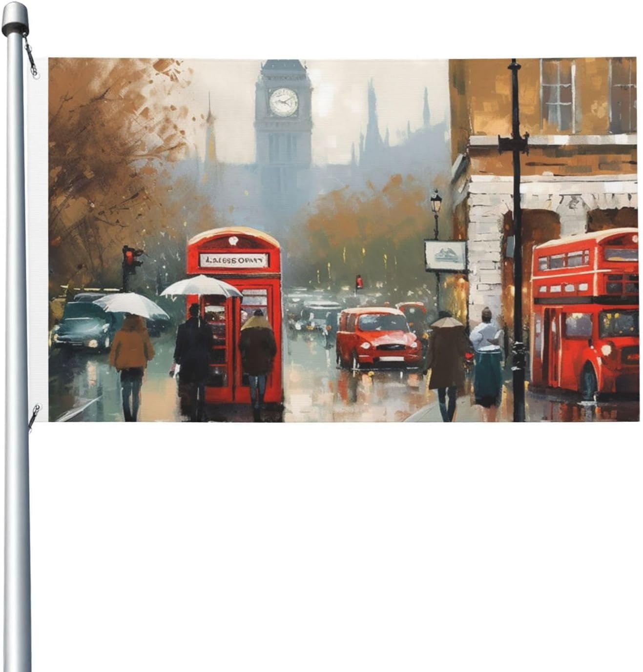 London Impression Flag 3x5 ft Flags for Outside Funny Banner Garden ...