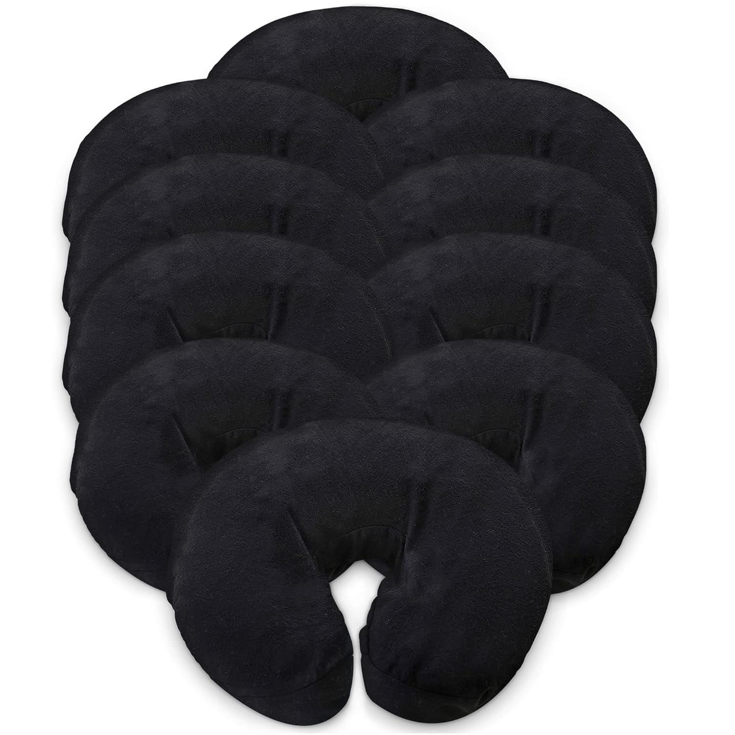 London Linens Pure Cotton Massage Face Cradle Head Foam Cover, Black 10 ...