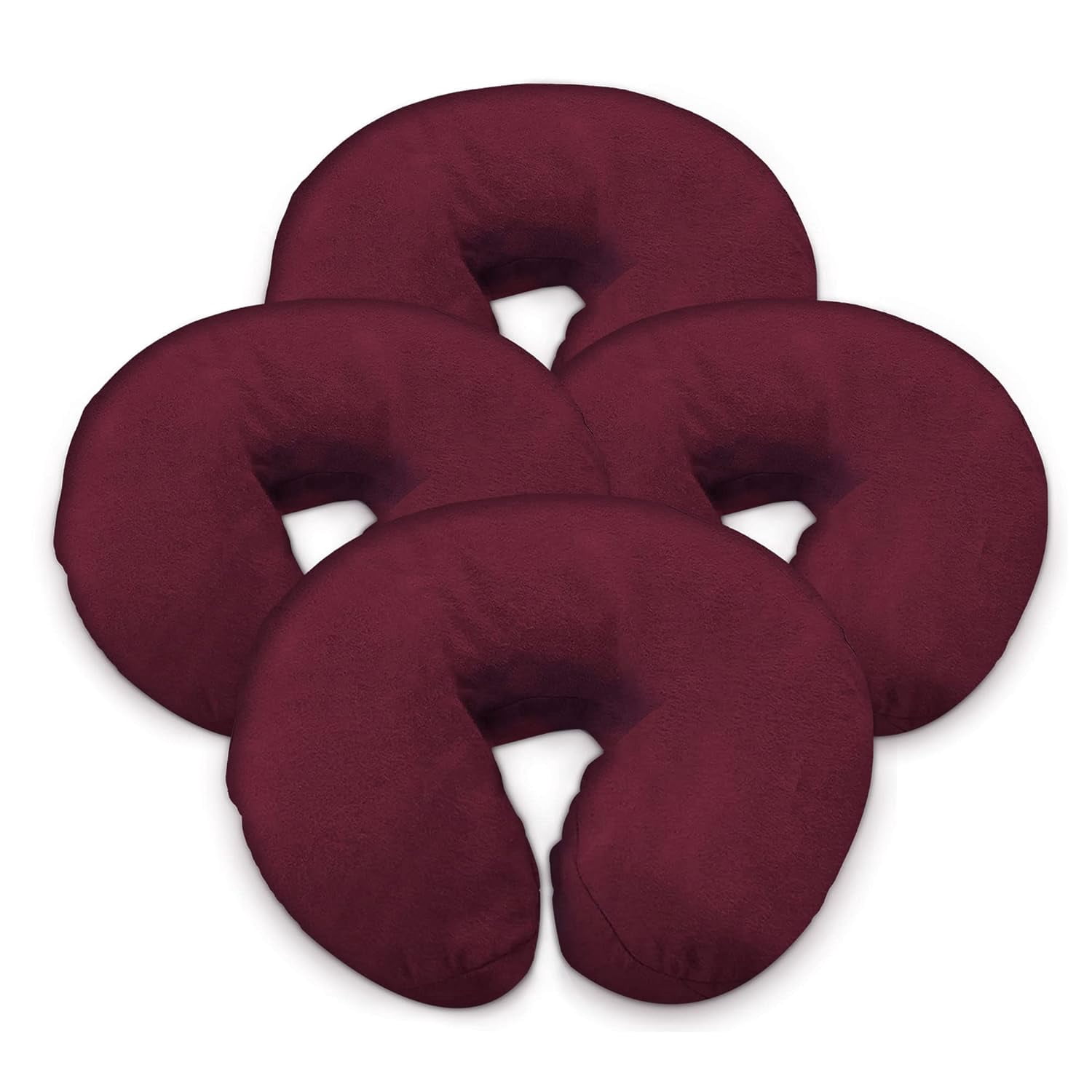 London Linens Pure Cotton Massage Face Cradle Head Foam Cover, Burgundy ...