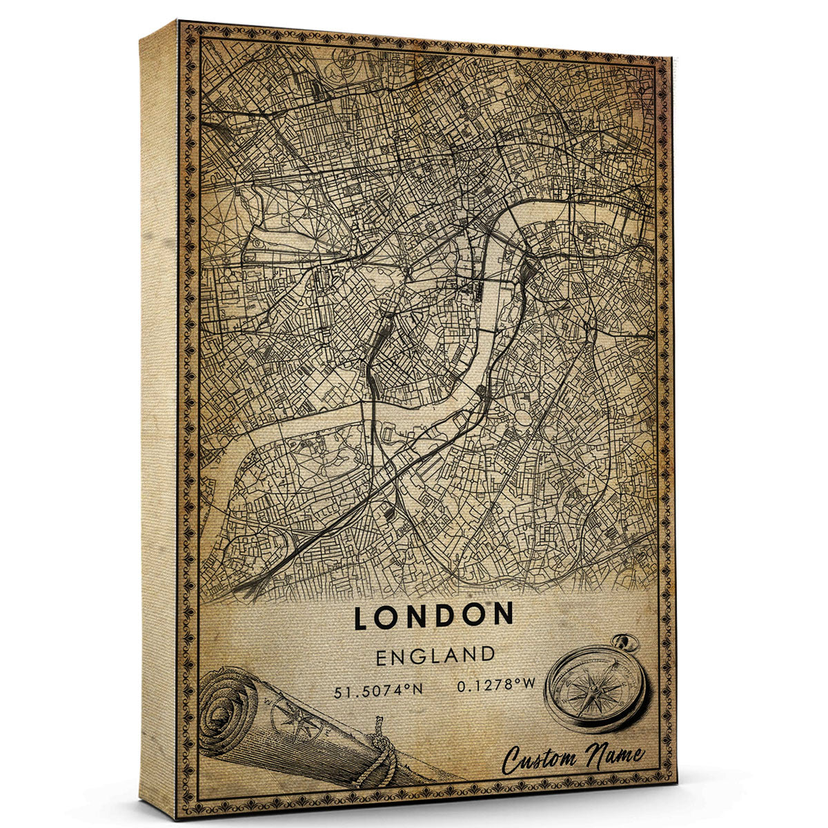 London Map Poster, England Map Art Poster, Canvas, London Map City ...
