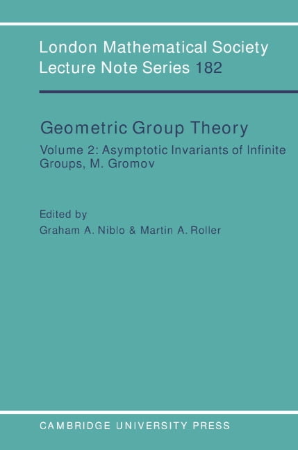 London Mathematical Society Lecture Note Geometric Group Theory: Volume 2, Book 182, (Paperback ...