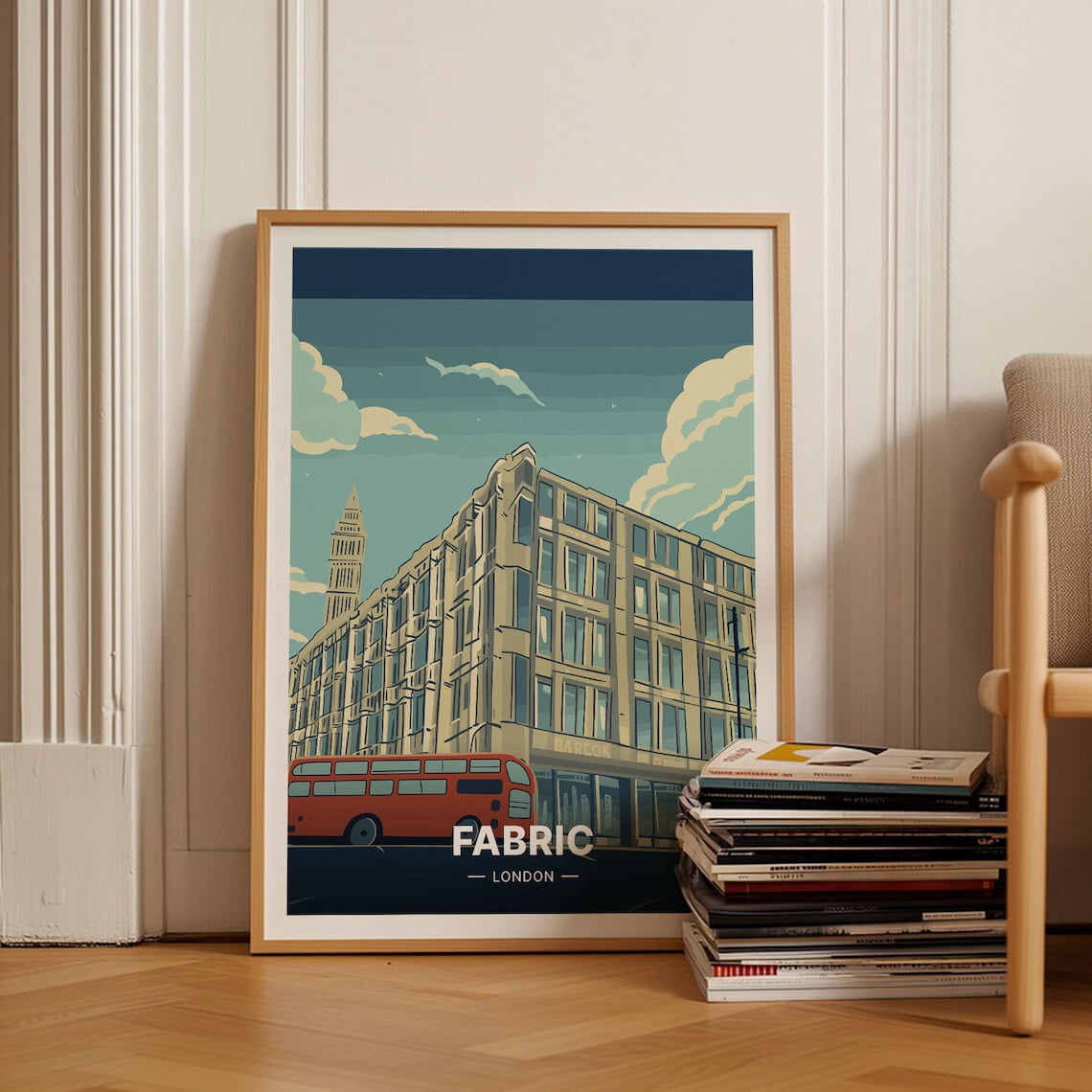 London Nightlife Travel Poster, Fabric Nightclub Farringdon, Art Deco ...