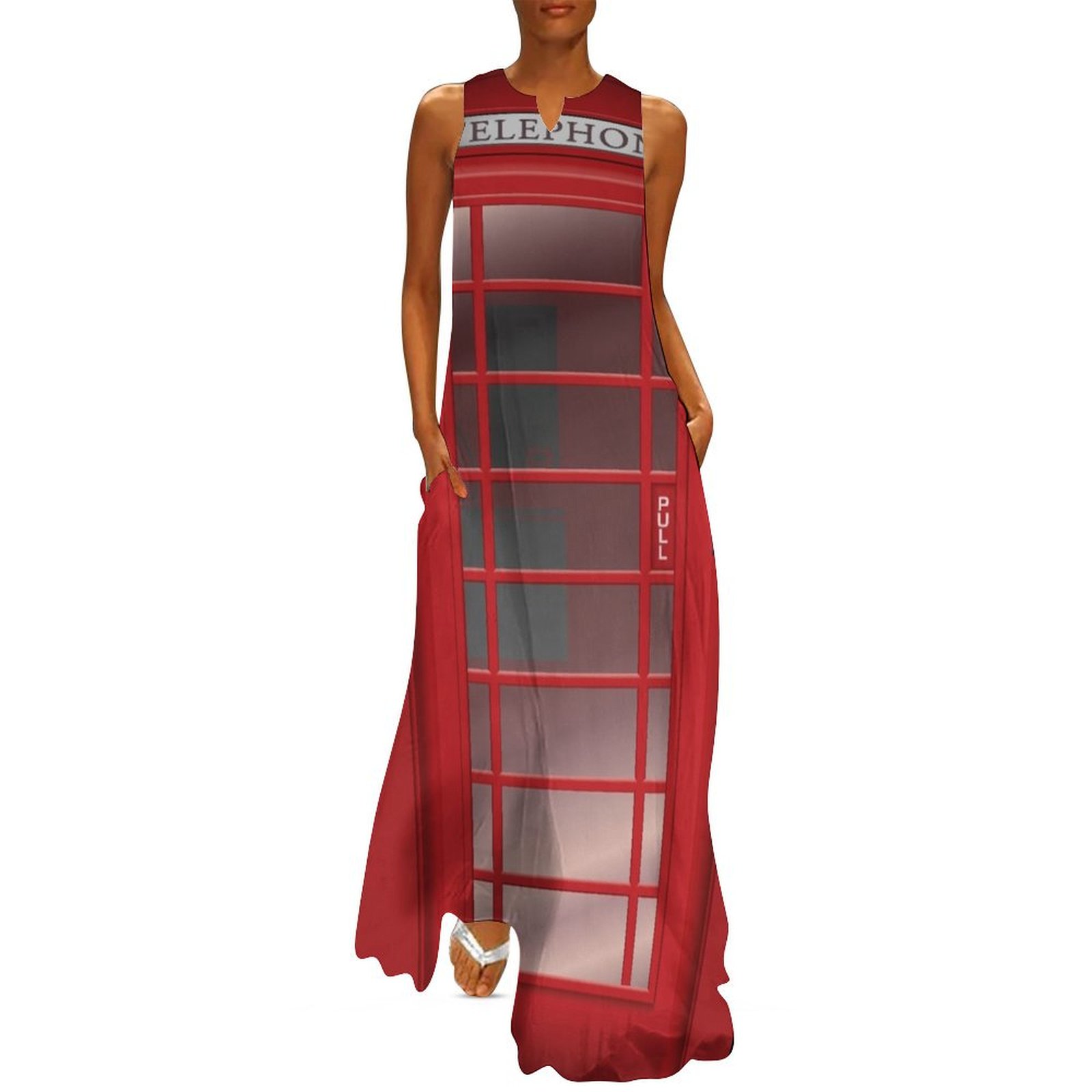 London Red Ph Booth Box Long Dress elegant party dress for women 2025 ...