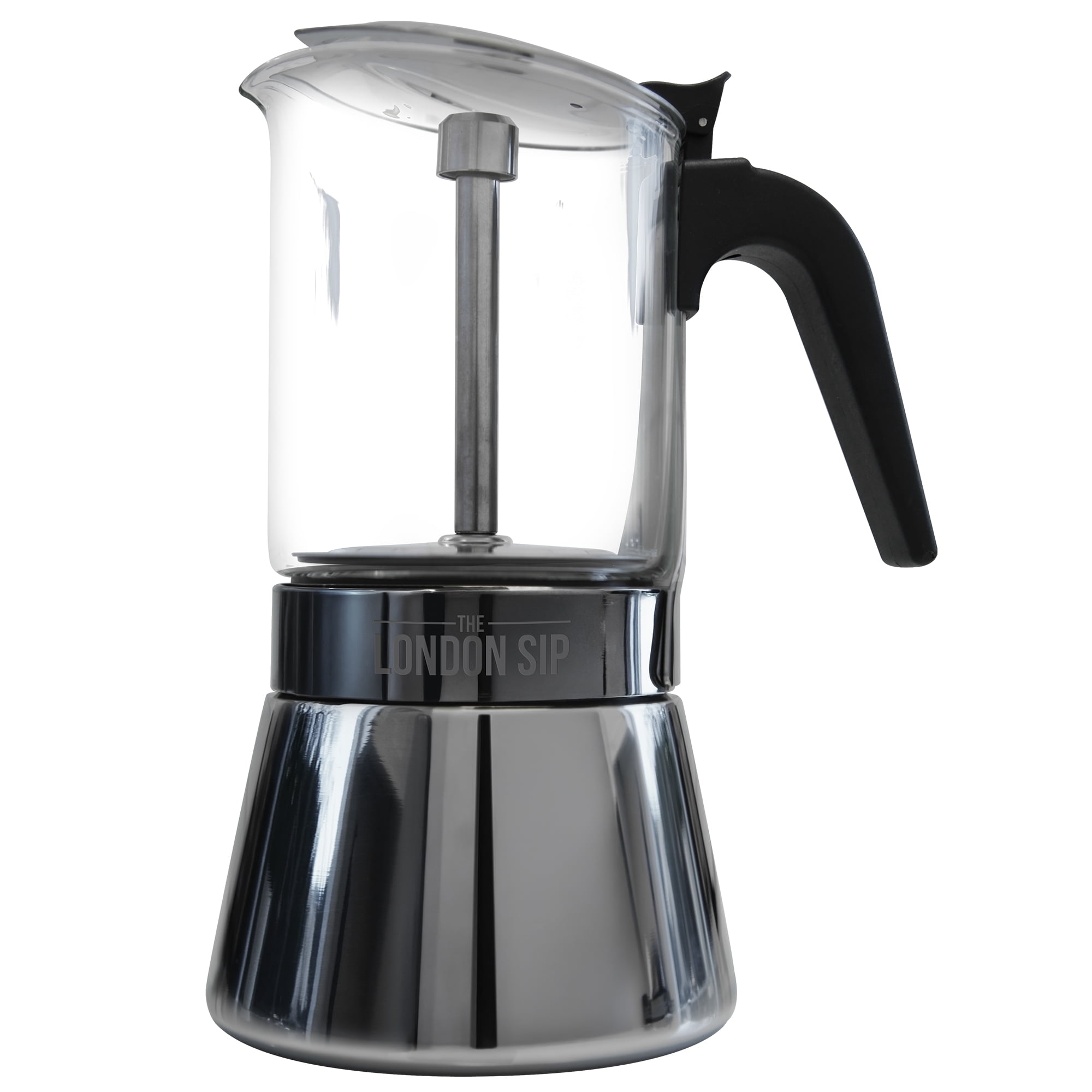 London Sip, Stainless Steel Espresso Maker 9-cup, Glass - Walmart.com