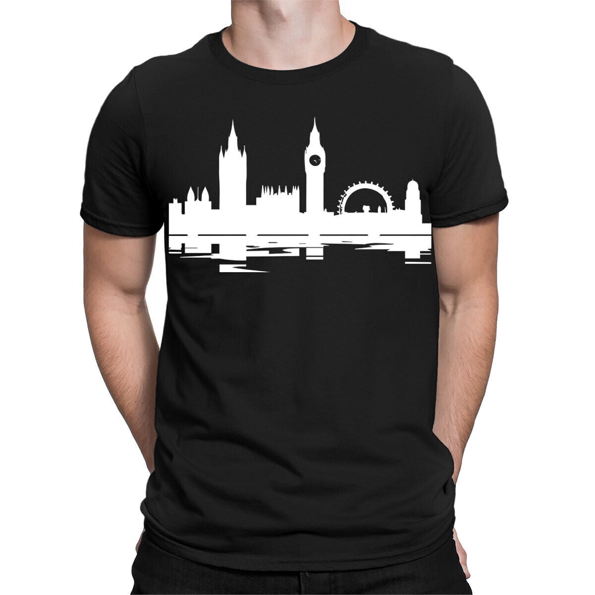 London Skyline England UK Tower Souvenir Cute Gift Mens T-Shirts Tee ...