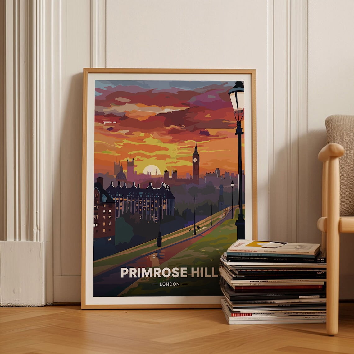 London Skyline Sunrise Poster, Primrose Hill Cityscape, Travel Wall Art ...
