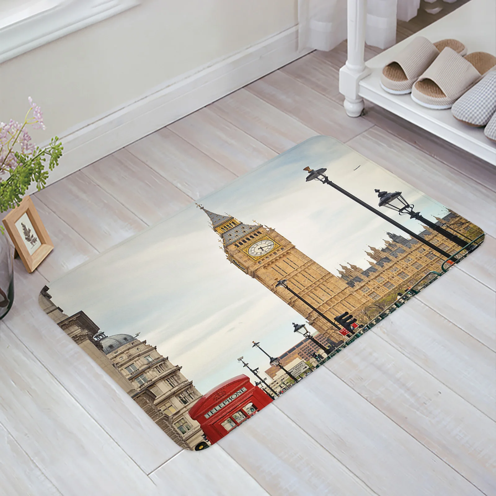 London Street Red Bus Big Ben Bathroom Mat Corridor Carpet Kitchen Mat ...