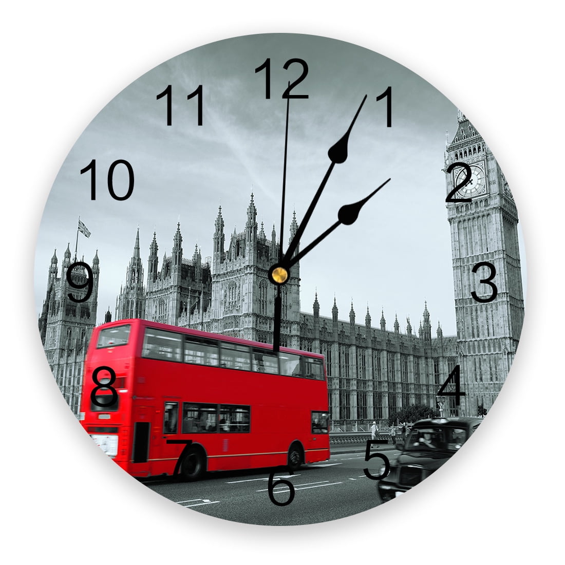 London Street Red Bus Big Ben Clocks Wall Home ration Modern Kitchen ...
