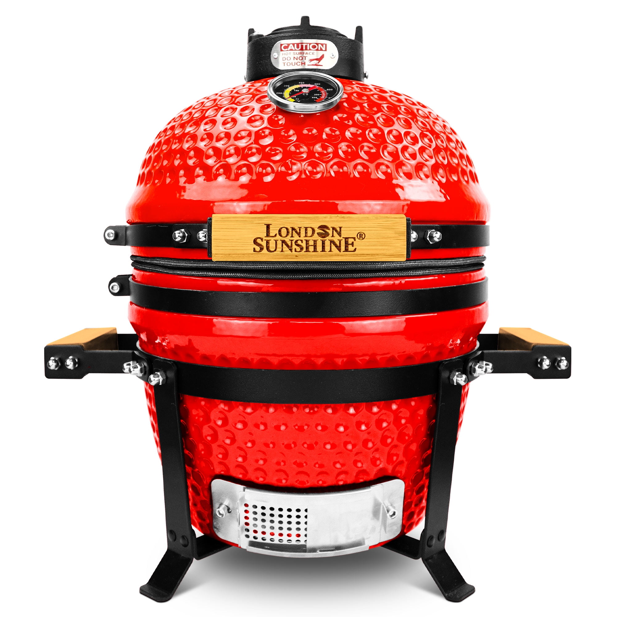 London Sunshine Ceramic BBQ Charcoal Kamado Grill 13 inch Portable ...