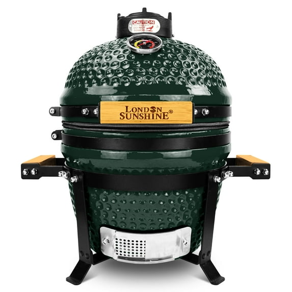 London Sunshine Ceramic Charcoal BBQ Kamado Griller - Portable Tabletop ...