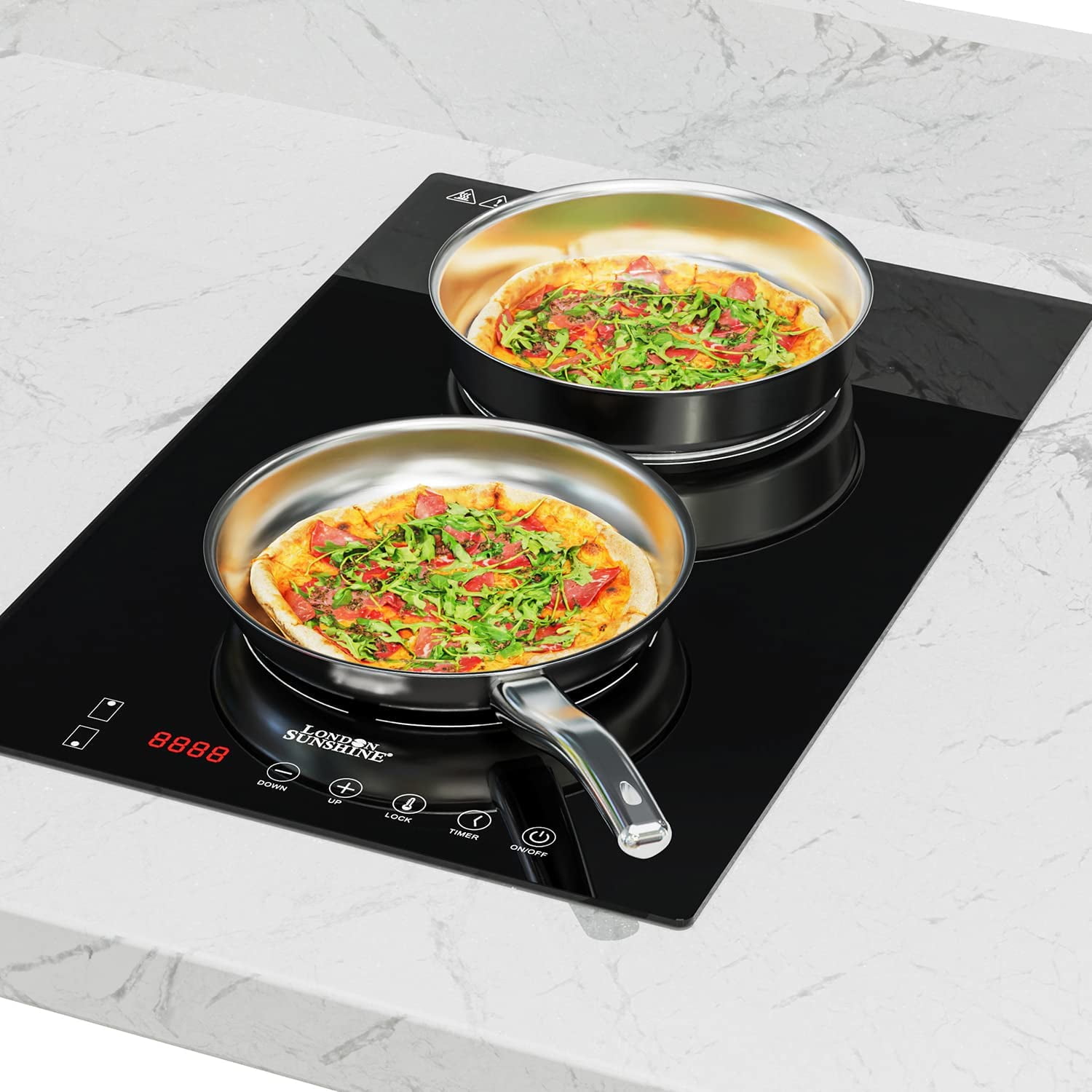 London Sunshine Double Induction Cooktop Countertop Built-in Vertical ...