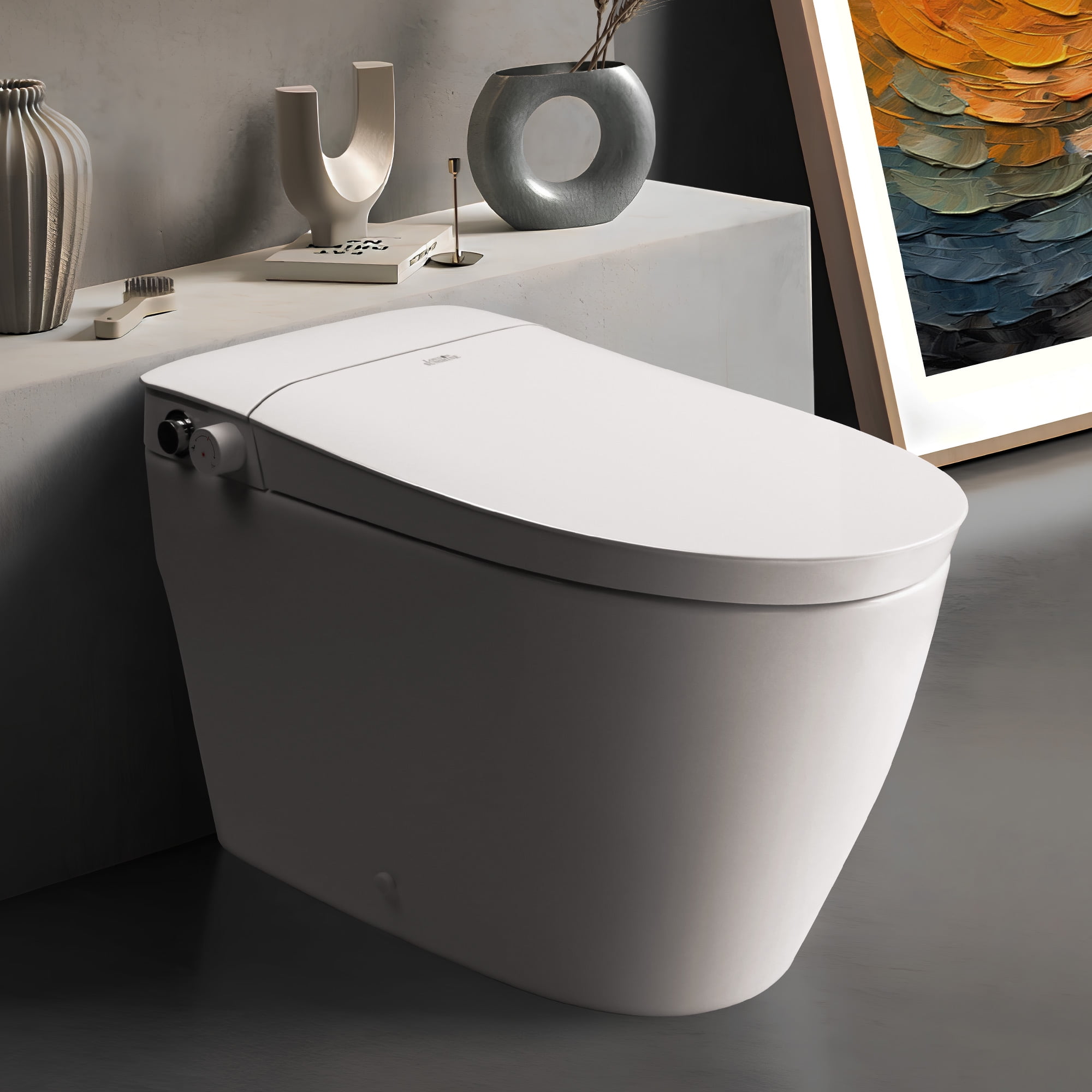 London Sunshine Smart Non-Electric Bidet Toilet - One-Piece Toilet with ...