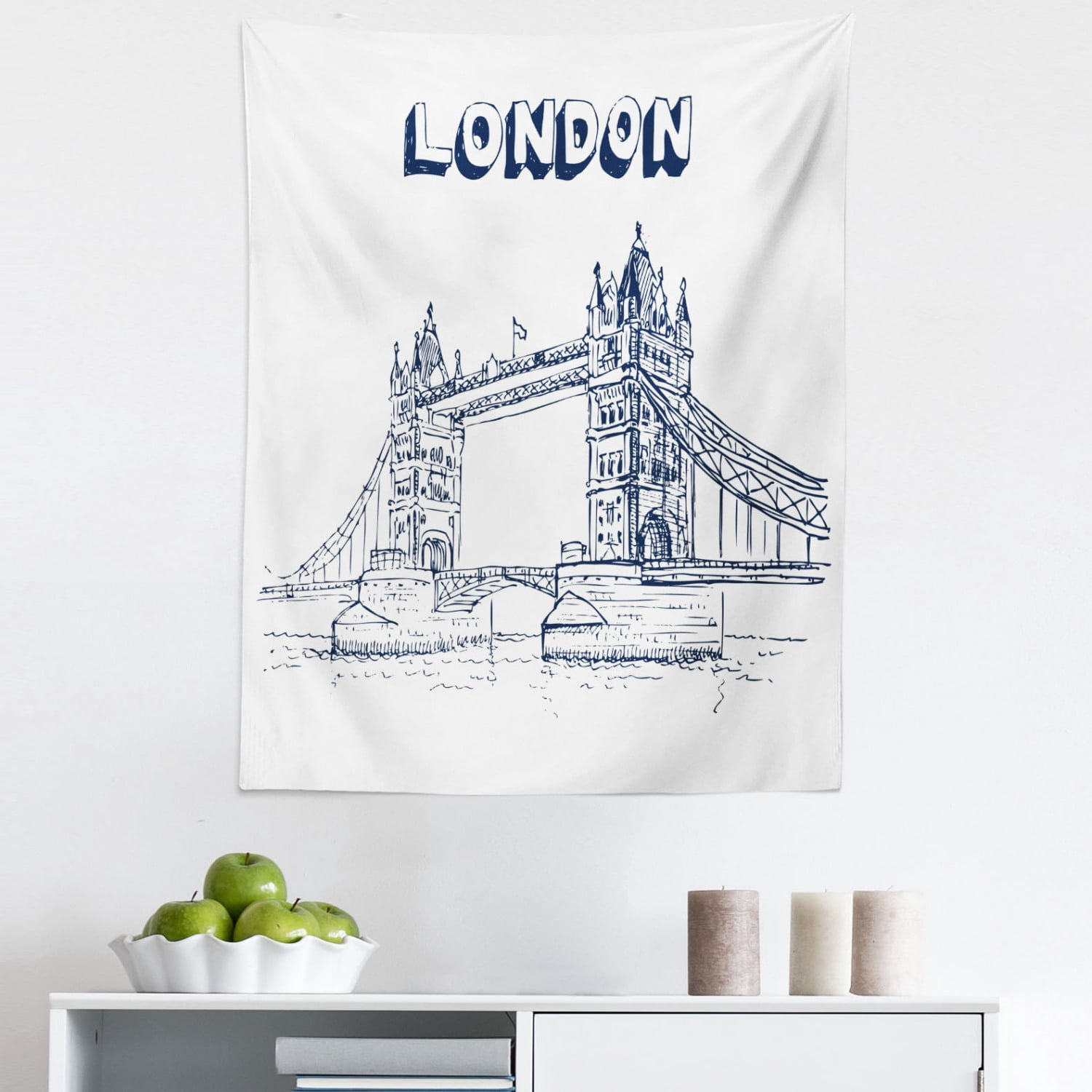 London Tapestry, Tower Bridge in London British Architecture ...