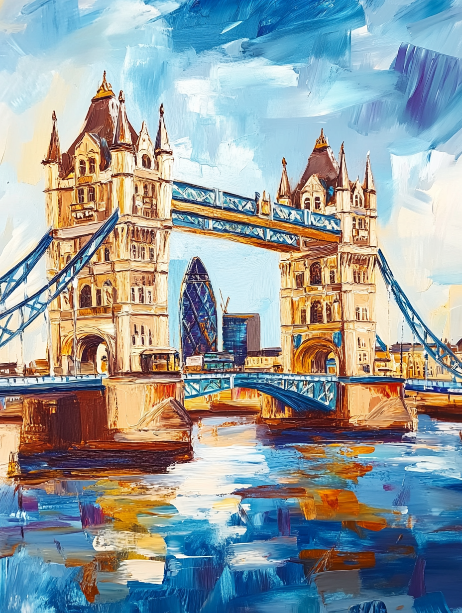 London Tower Bridge Canvas Painting，Suitable for Living Room，Bedroom ...