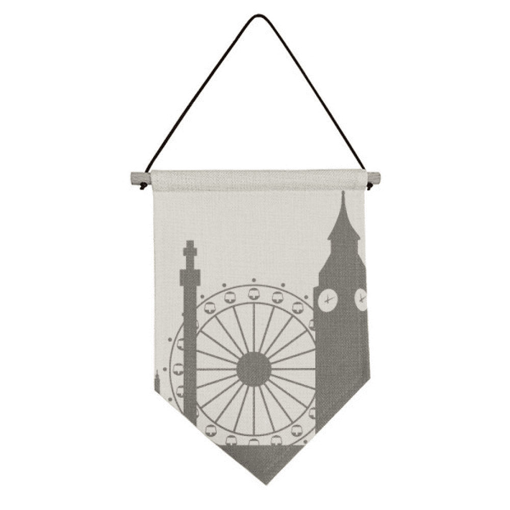 London Tower Bridge Outline England Canvas Flag Hanging Wall Art Decor ...