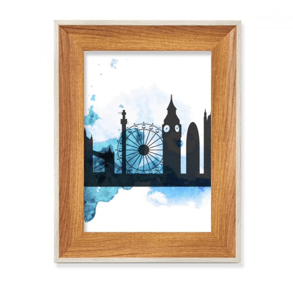 London Tower Bridge Outline England Desktop Wooden Photo Frame Display ...
