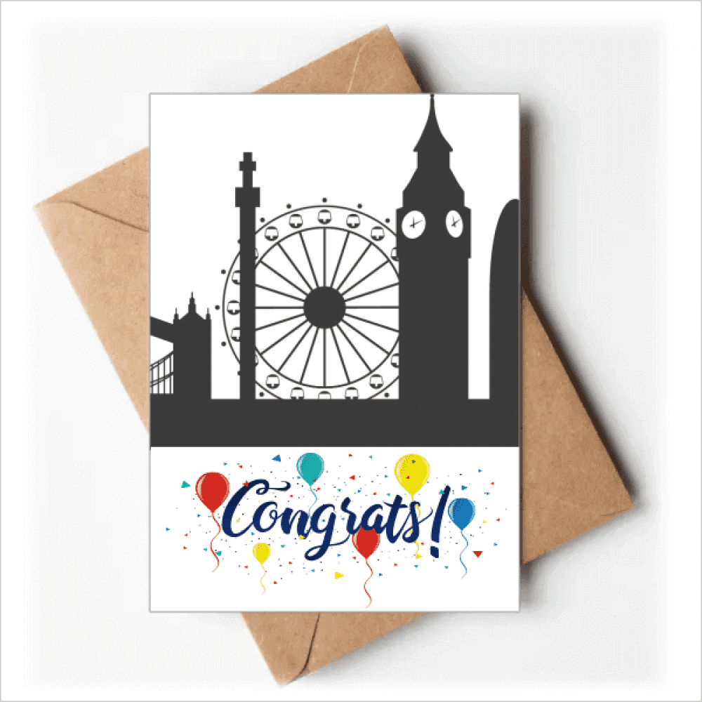 London Tower Bridge Outline England Wedding Cards Congratulations ...