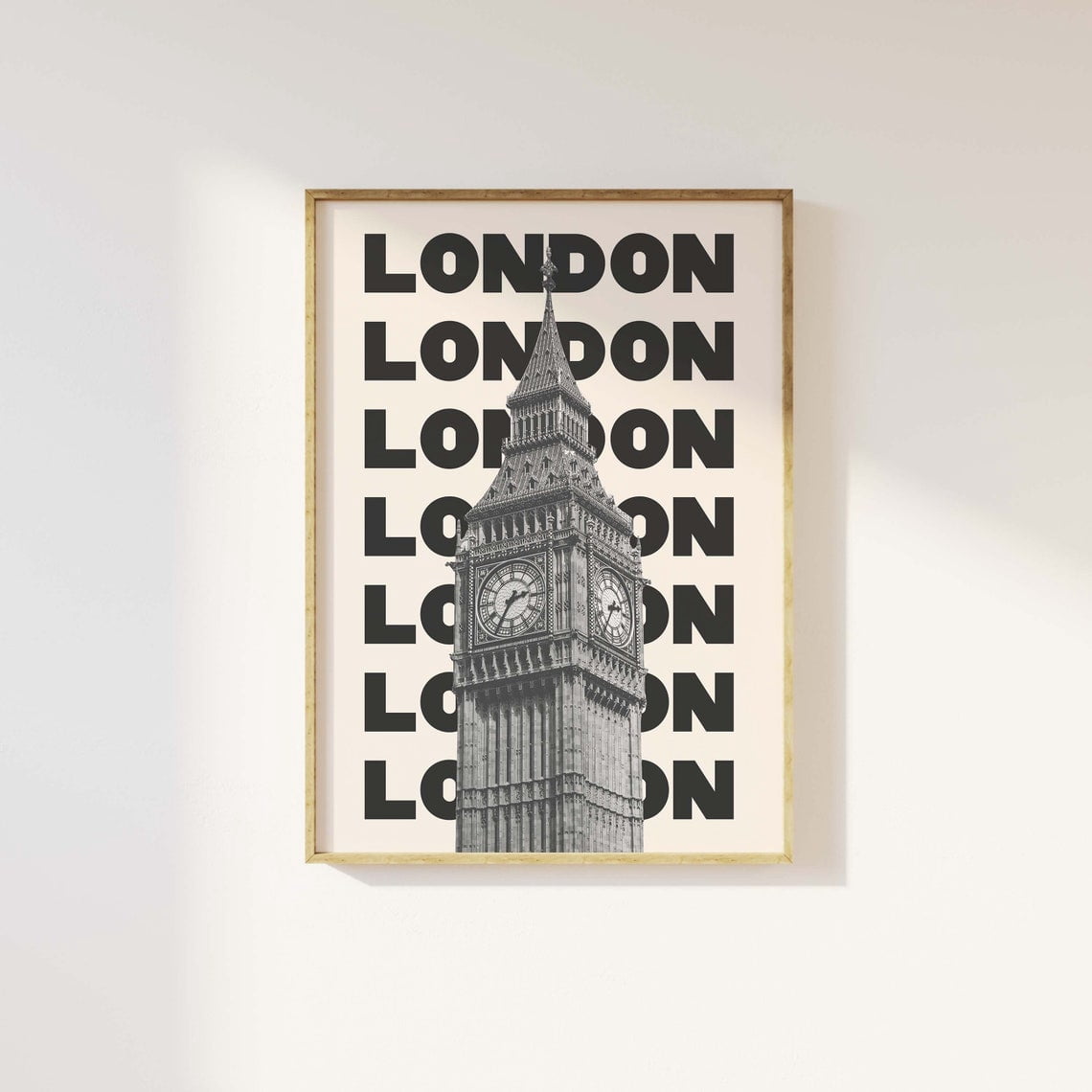 London Travel Poster Black And White England Big Ben Exhibition Cute ...