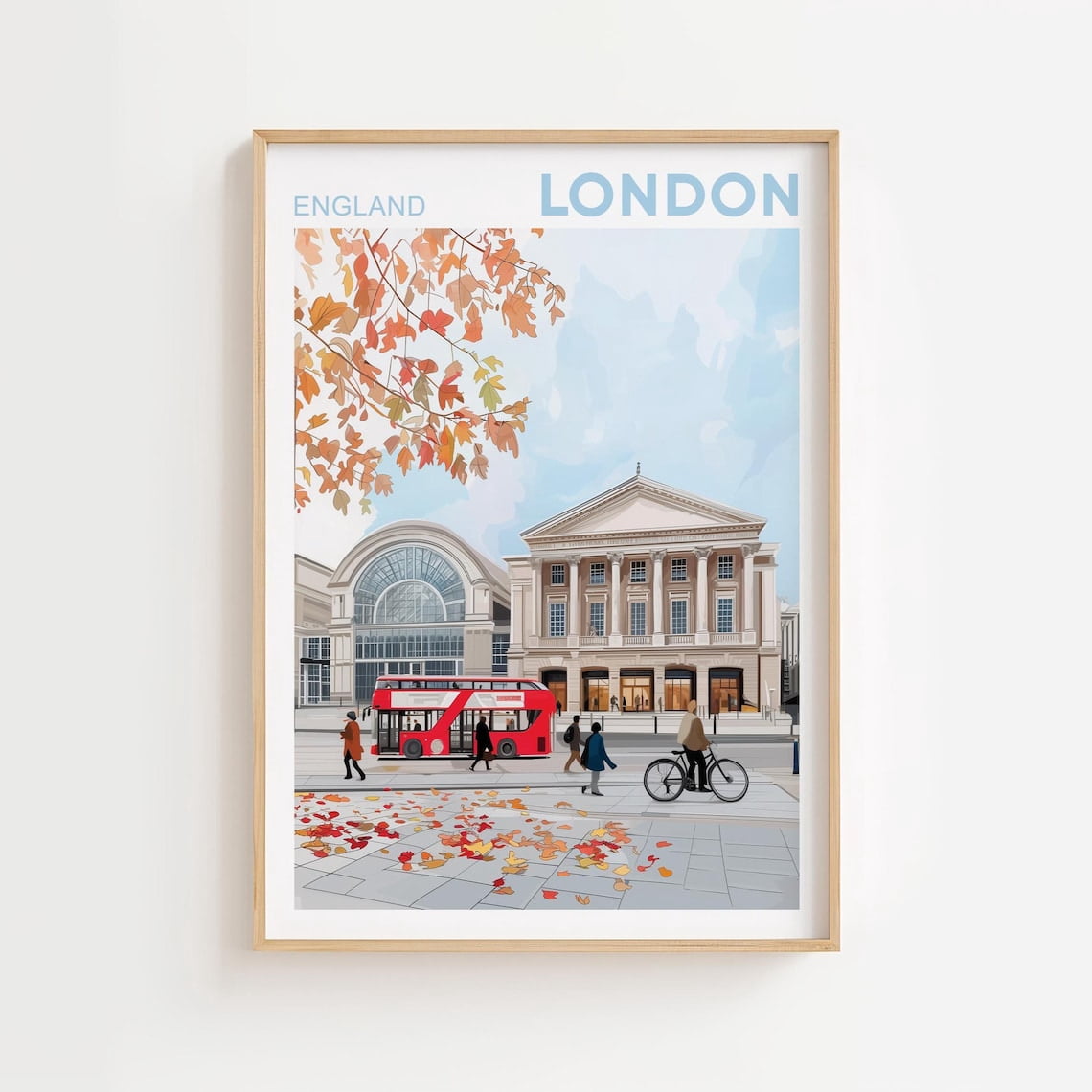 London Travel Poster, London Wall Art, Royal Opera House Poster, Uk ...