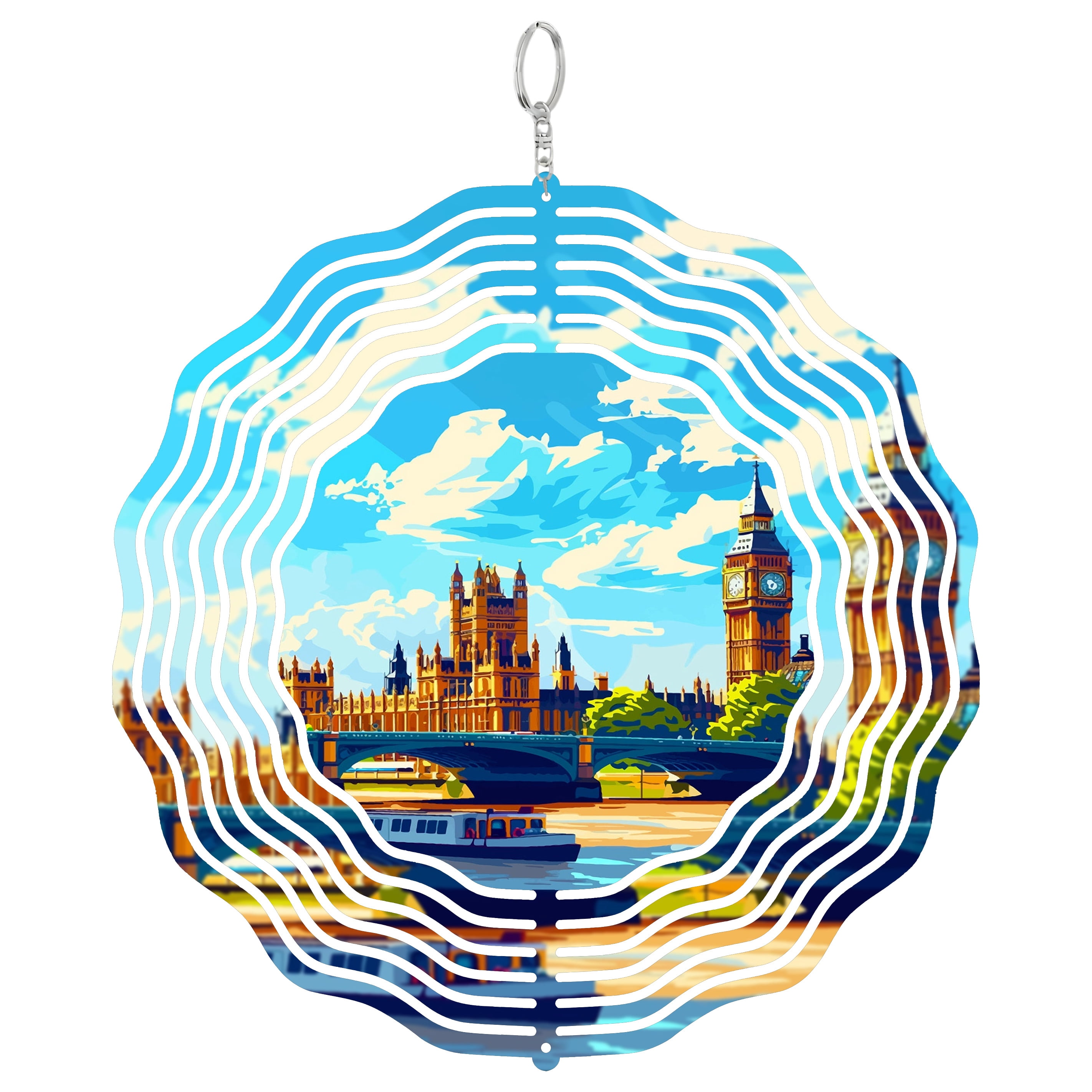 London UK Westminster Abbey 3D Wind Spinner Metal Laser Cut Hanging ...